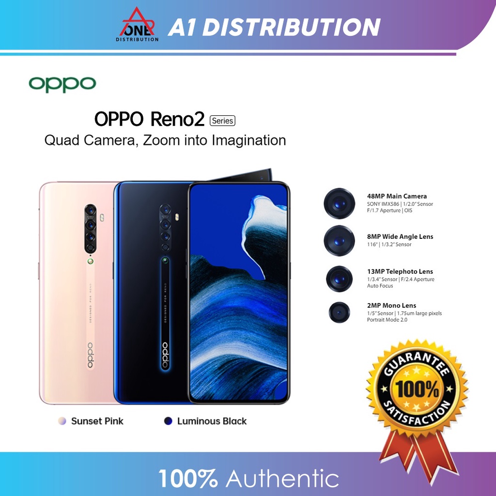 OPPO Reno2 Smartphone [ 8GB RAM + 256GB ROM ] (100% Original OPPO ...