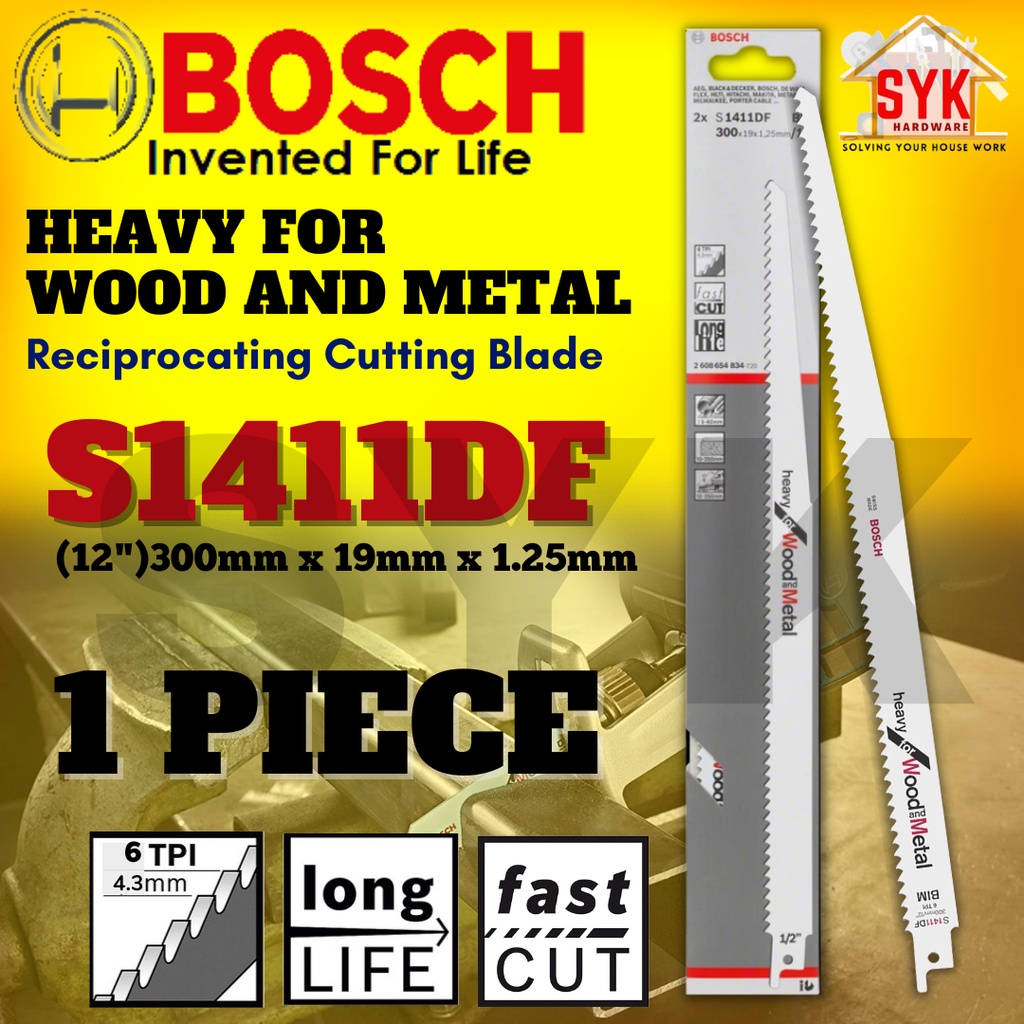 SYK Bosch 2608654763 S1411DF 12Inch 300mm 1Pcs Heavy For Wood and Metal ...