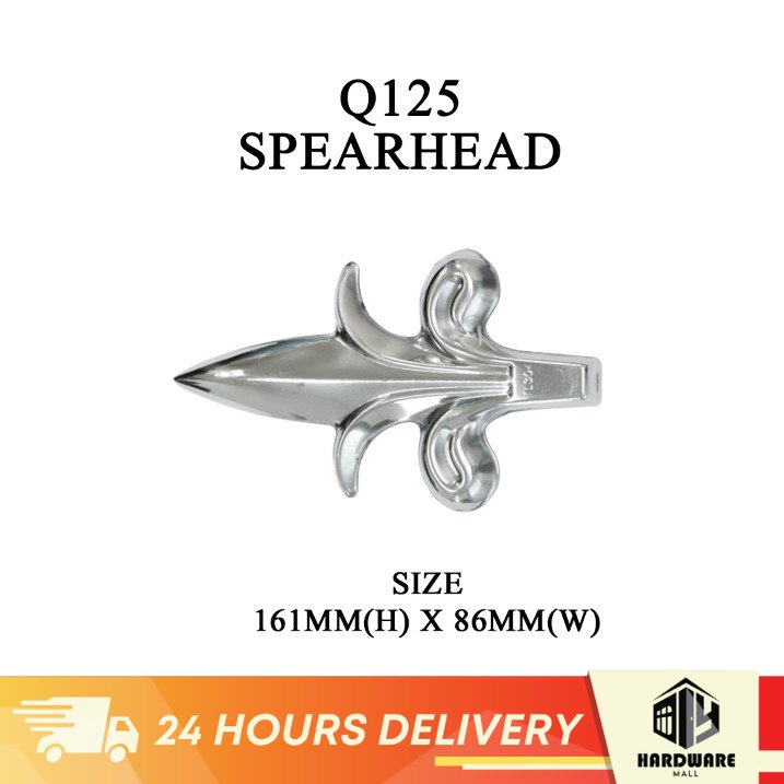 Stainless Steel SUS304 STAINLESS STEEL SPEARHEAD Q125 Door Gate Flower Accessories Pagar Pintu ...