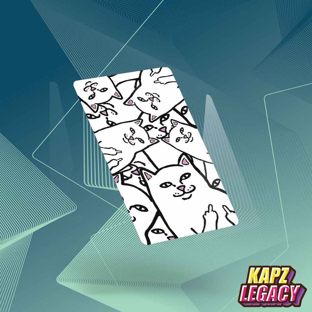 KapzLegacy Rip N Dip Cute CAT Card Cover Sticker Access Touch n Go Skin ...