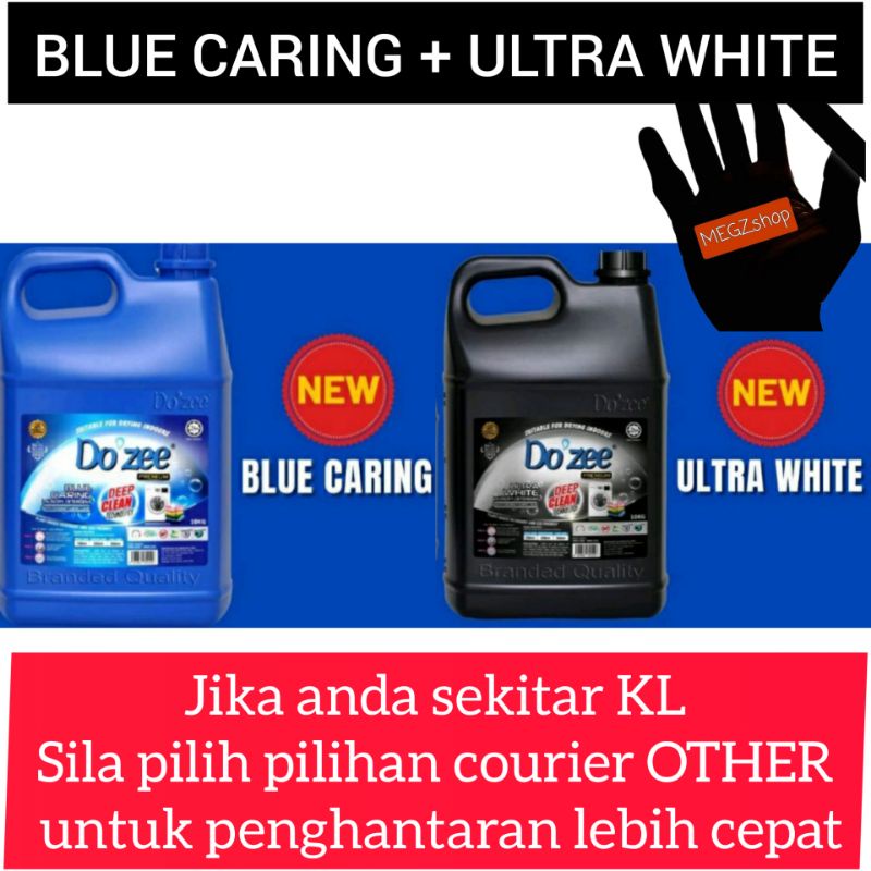 Combo sabun dozee ultra white & blue caring (2 botol) Pencuci Pakaian ...