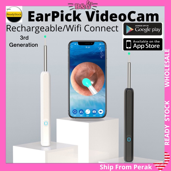 Version3 HD Camera Ear Pick Wax Cleaning Scoop Smart Otoscope Video LED ...