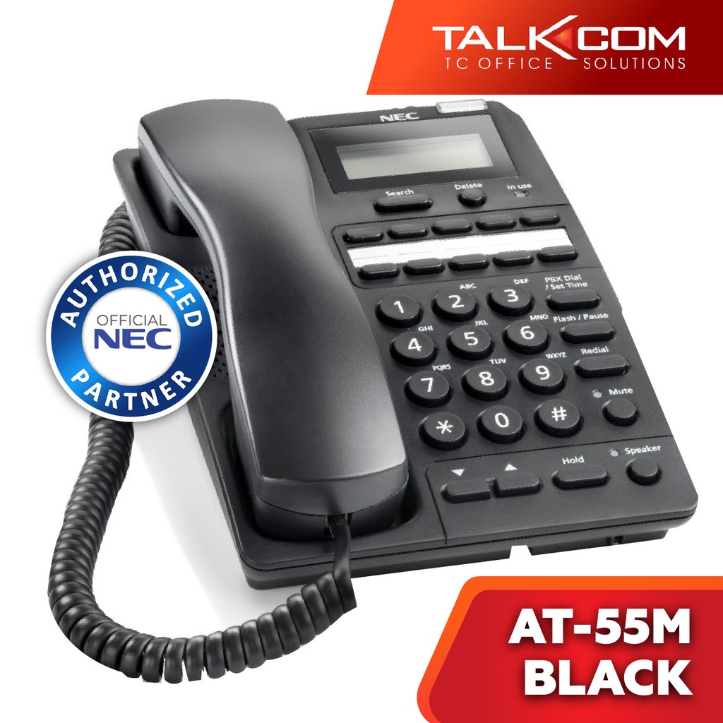 NEC AT-55M TEL Caller ID Single Line Telephone (Black) | Shopee Malaysia