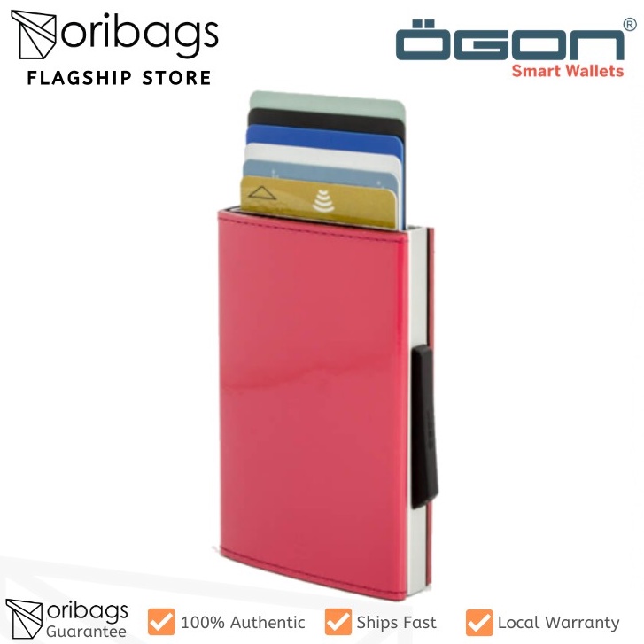 OGON Cascade Wallet RFID Safe - Raspberry (Glossy) | Shopee Malaysia