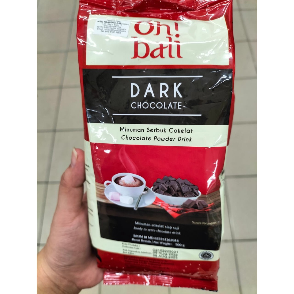OH! BALI DARK CHOCOLATE COCOA /MILK POWDER 500G **WITH FREE GIFT ...