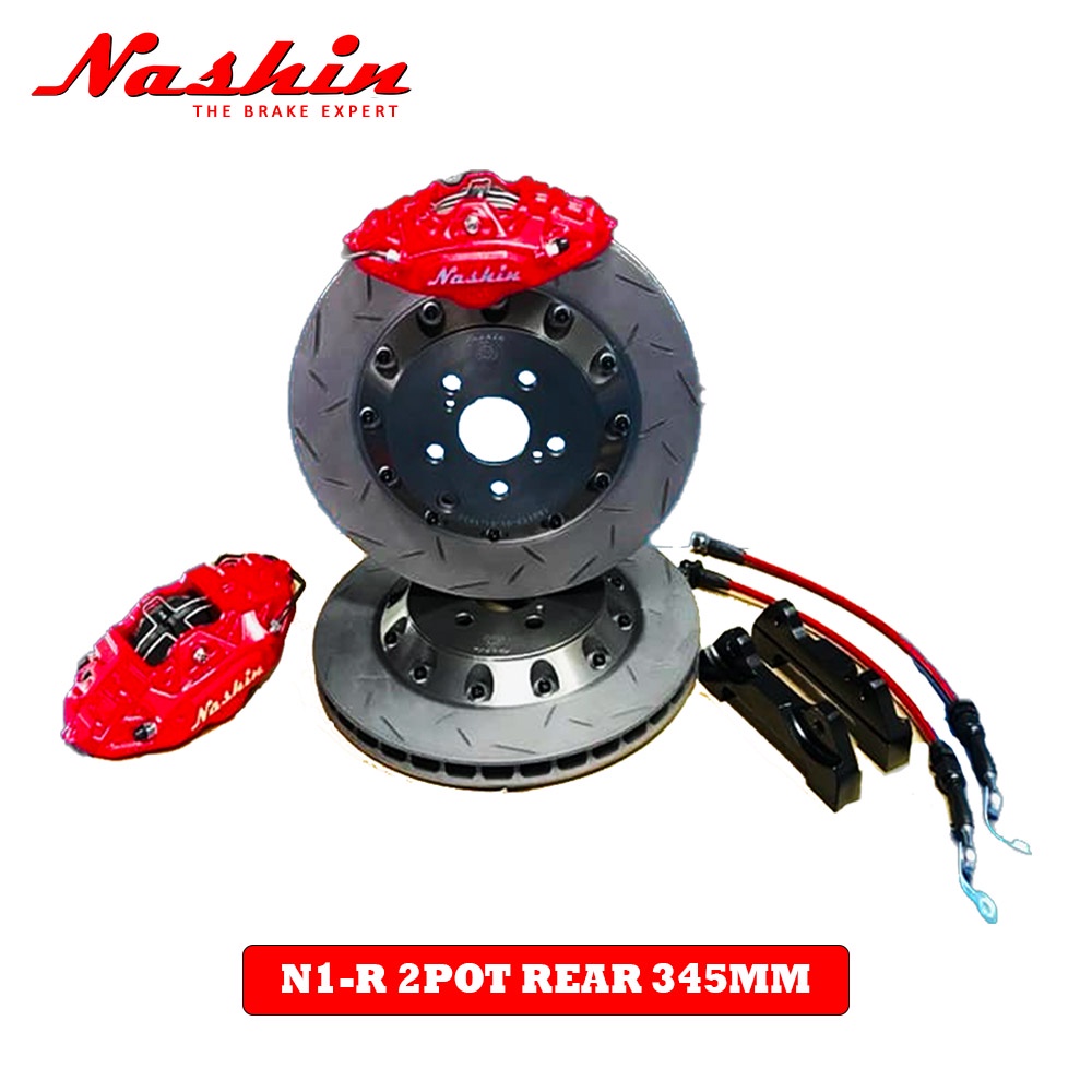 Honda Stream RN3 2002-06 - Nashin N1-R Rear 2 Pot Brake Kit (345mm ...