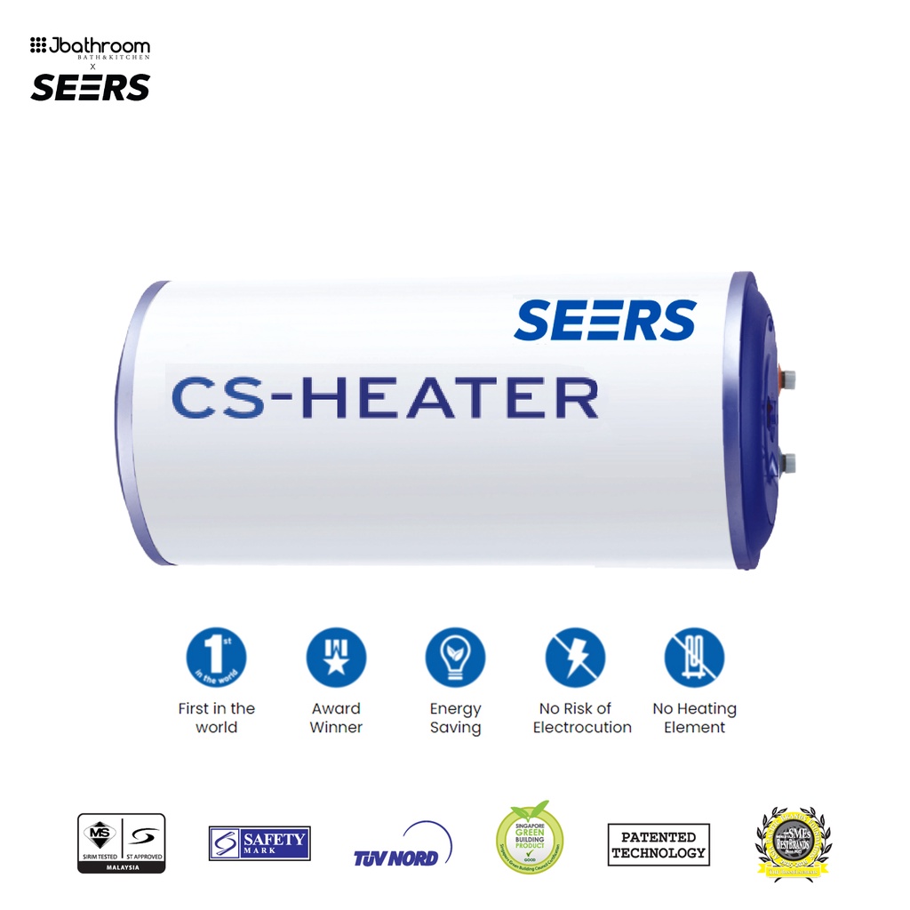 SEERS CS Series CS-30LE 30 liter horizontal single tank storage water ...