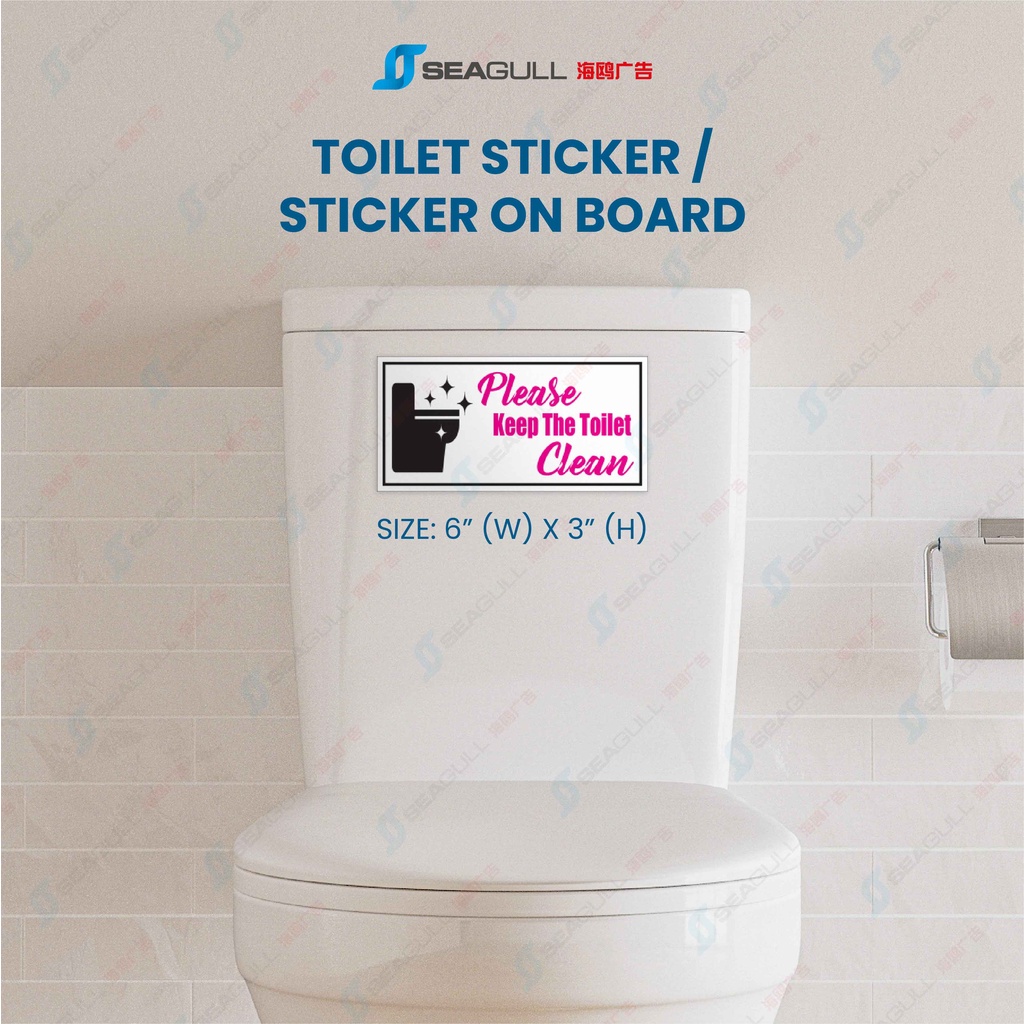 Toilet sticker Flush After Using The Toilet Sila Pam Air Selepas Guna ...