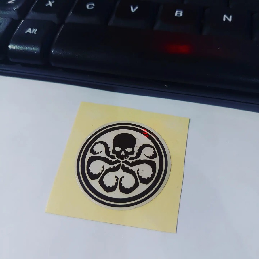 Hydra Embossed Resin Sticker 3D Flexible Sticker Small Logo 4cm ...