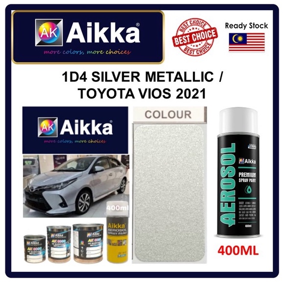 AIKKA Paint / TOYOTA VIOS 2021 / 1D4 / SILVER METALLIC - Aikka OEM ...