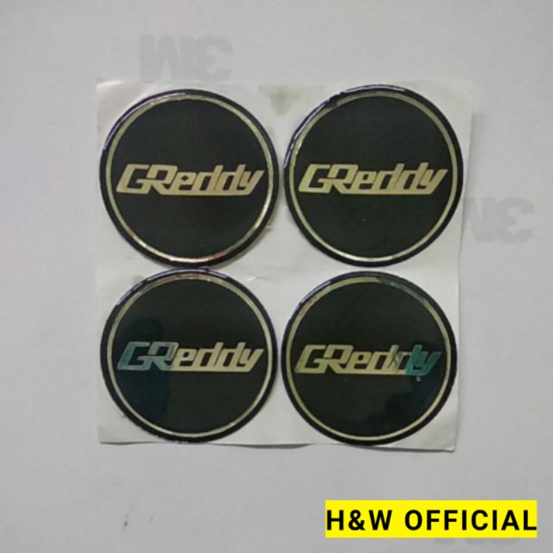 4X 56mm GReddy Rim Hub Center Caps Emblem Badge Sticker(Lambang Timbol ...