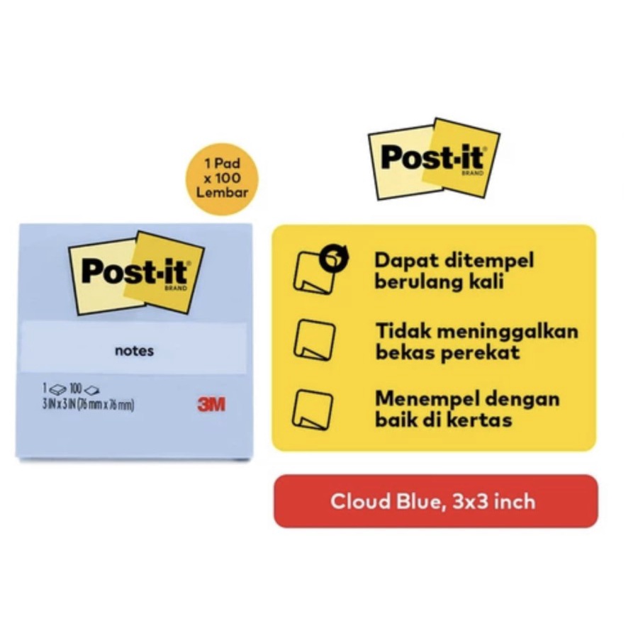 Sticky notes - 3M Post-it - 654-AC / Post it 654AC | Shopee Malaysia