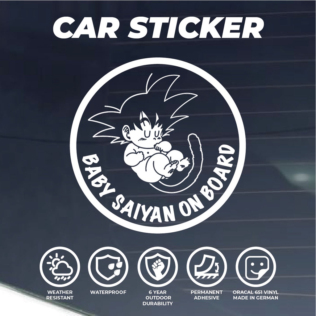 Car Sticker Baby Saiyan on Board Vinyl sticker decal Oracal | Shopee ...