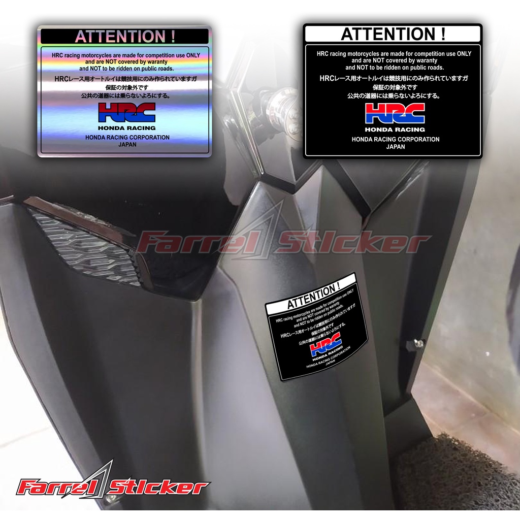 Hrc ATTENTION STICKER INNER DASBOR VARIO DECK STICKER | Shopee Malaysia