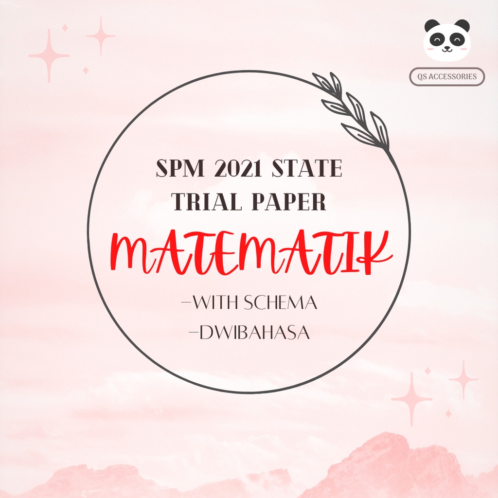 💯SPM 2021 Matematik(MM) State E-Trial Papers in PDF (9 Sets) 💯 | Shopee ...