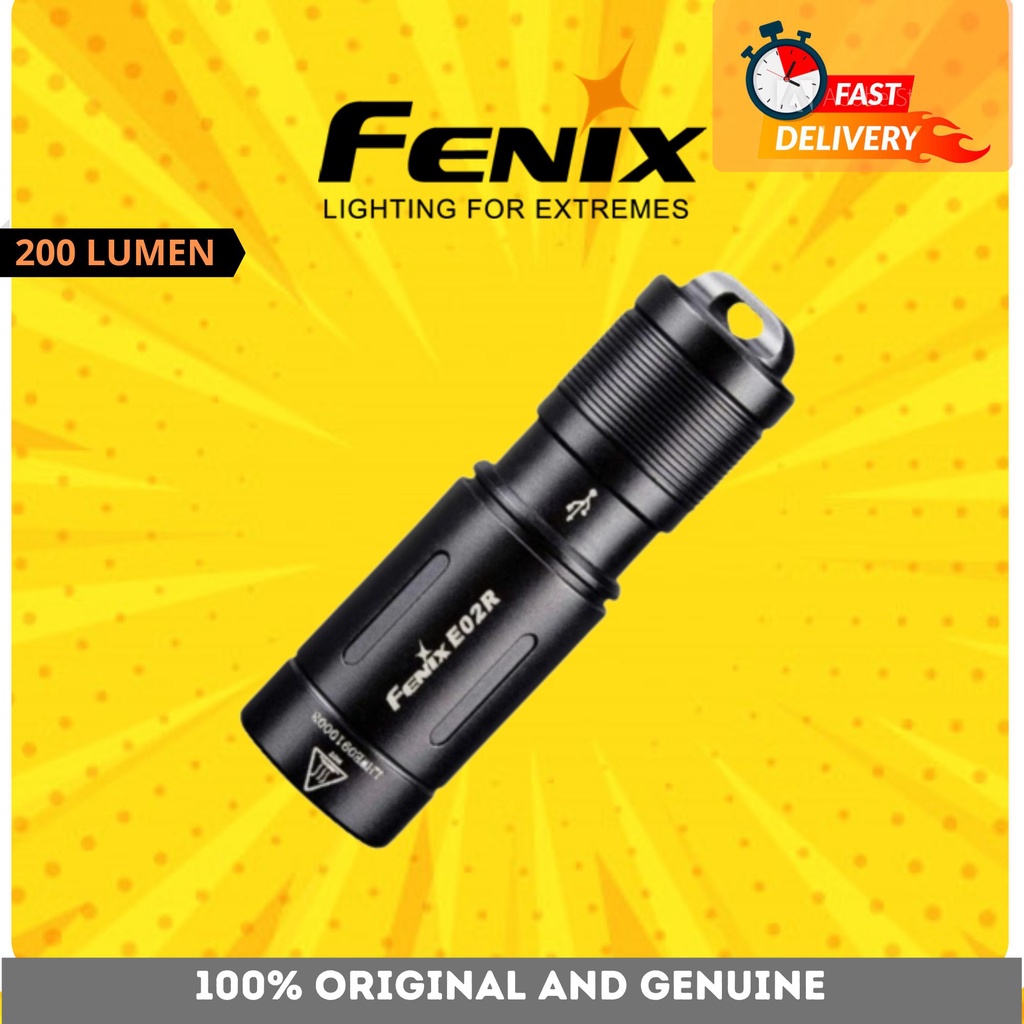 🔥100% ORIGINAL🔥 Fenix E02R Rechargable EDC Flashlight | Shopee Malaysia