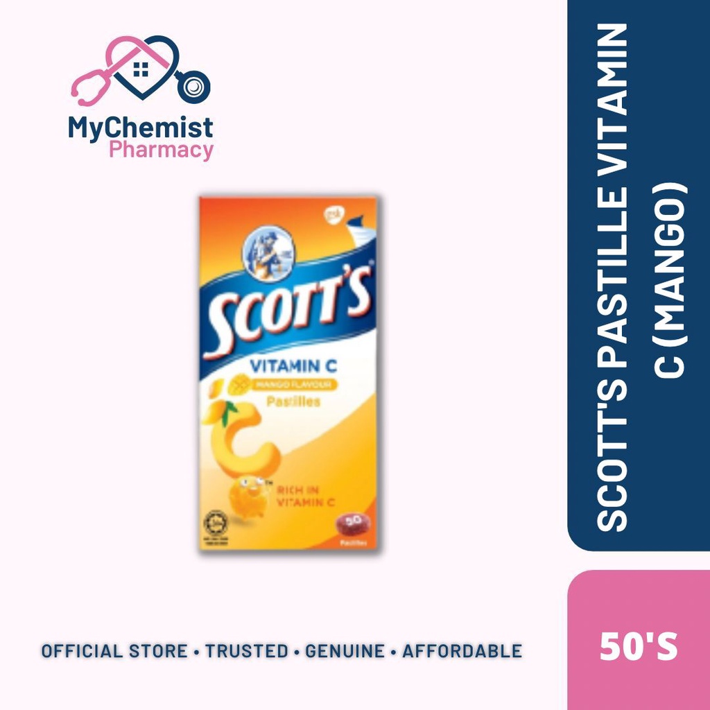 Scott's Pastille Vitamin C 50's Mango | Shopee Malaysia