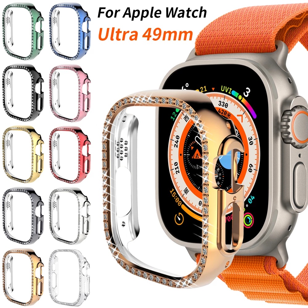 Diamond Bumper Protective Case for Apple Watch Cover Series 8 49mm ...