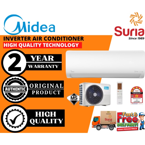 (Free Delivery Penang,Kedah & Perlis)Midea1.0HP/1.5HP R32 Xtreme SavE Inverter Air Conditioner ...