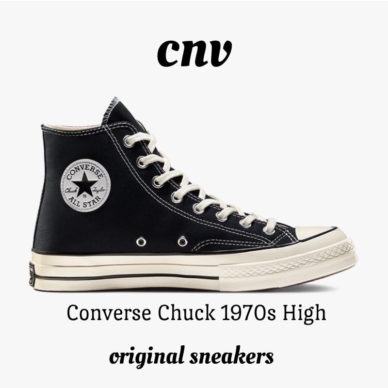 Converse 70S HIGH BLACK WHITE EGRET 100% ORIGINAL Official PT MAP ...