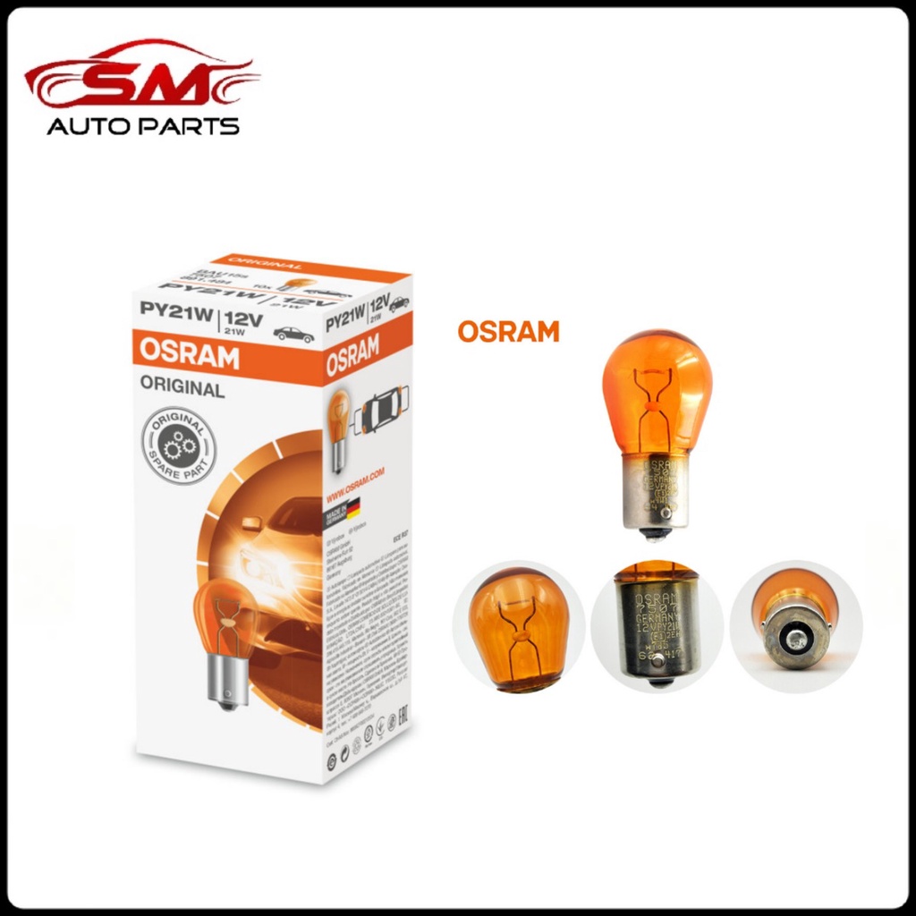 1PC Original Osram Yellow 7507 1141(X) 12V PY21W Halogen Light Car Bulb | Shopee Malaysia