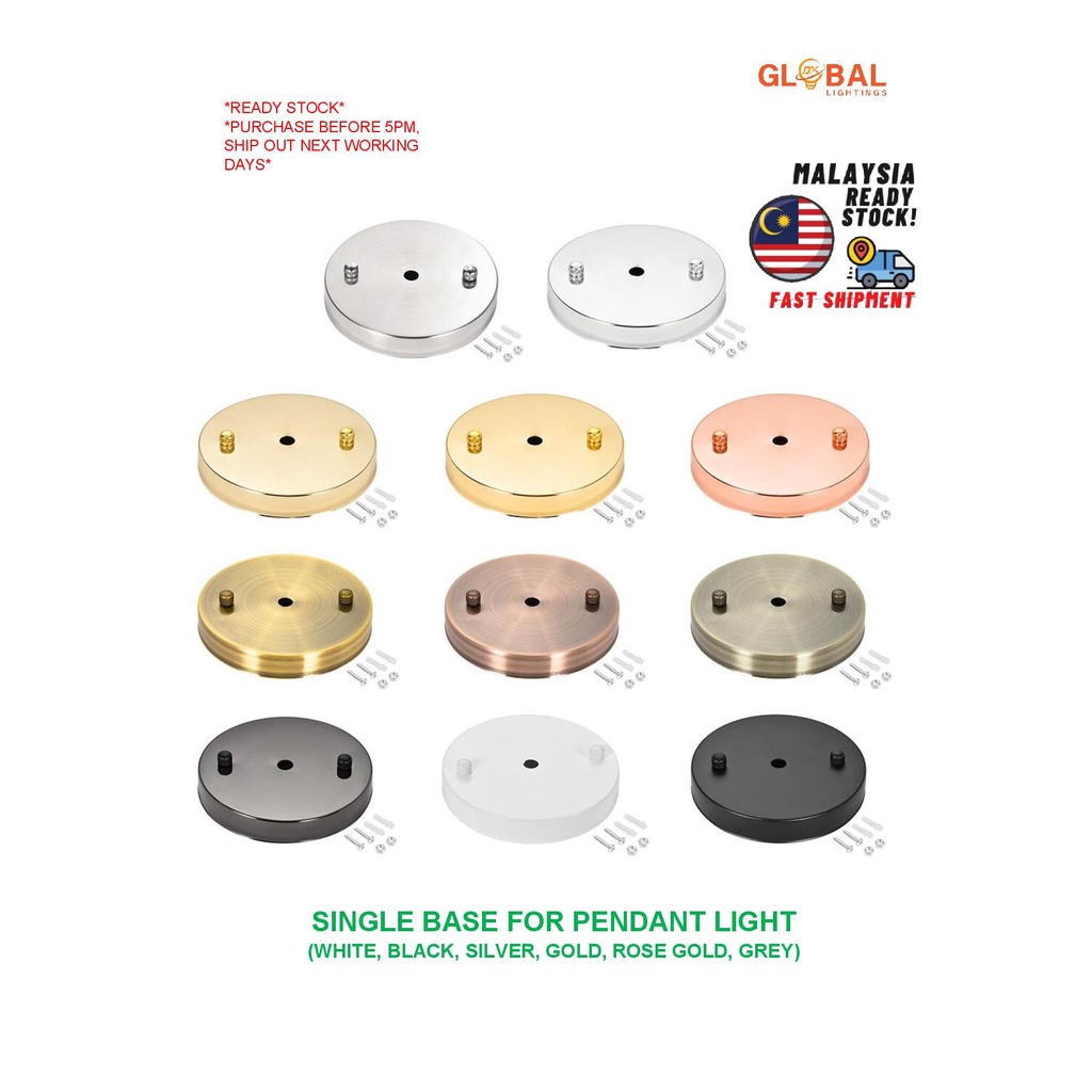 10CM Ceiling Base Plate Round Metal Pendant Light Accessories LED Base ...