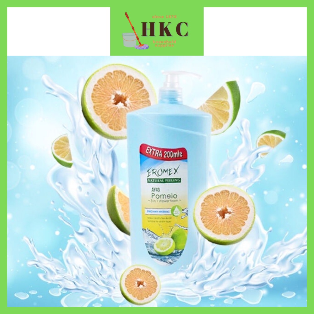 Eromex 3 in 1 Shower Foam 2000ml Pomelo Ice Cool Goat's Milk | Shopee ...
