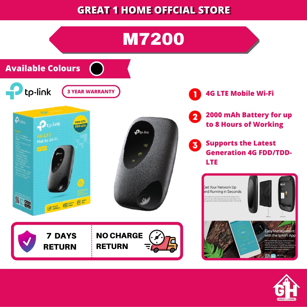 TP-Link M7350/ M7200 / M7000 4G LTE Mobile WiFi Portable Wireless ...