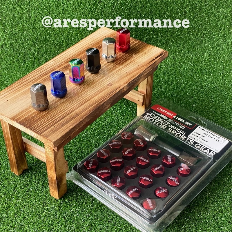 Rays car Carbon Steel Wheel Nut High Quality 20 Pcs with Pembuka nat ...