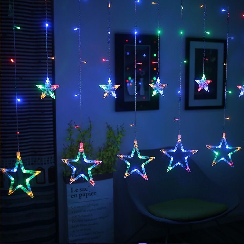 Led Star Curtain Lights Shape Room Decoration Shop Birthday For Home ...