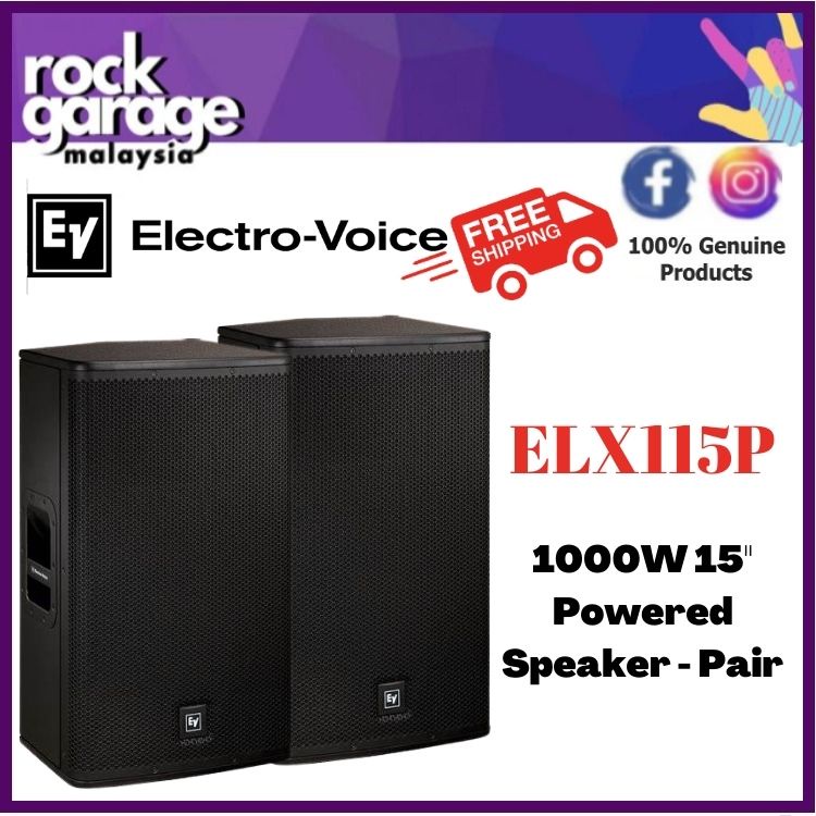 EV Electro-Voice ELX115P 1000W 15" Powered Speaker - Each / Pair ( ELX ...