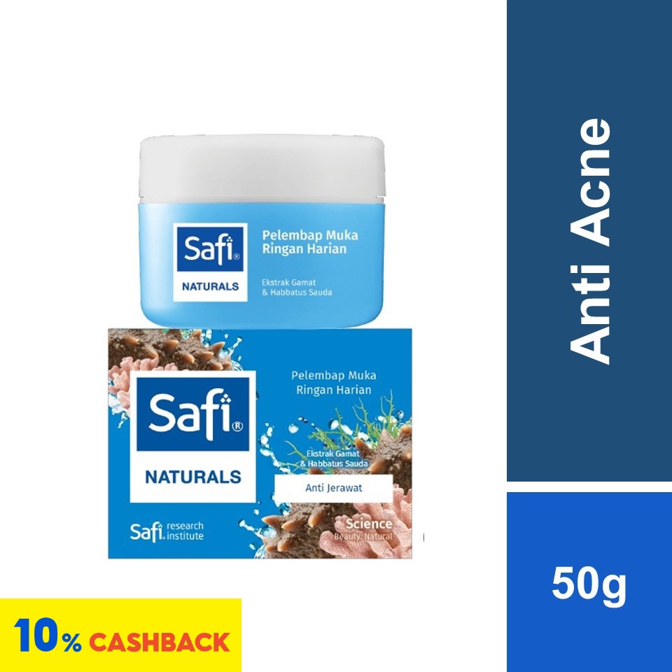 SAFI Naturals Anti-Acne Facial Moisturiser 50g | Shopee Malaysia