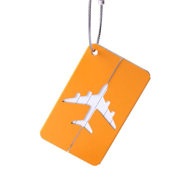 DM Metal Luggage Tags Baggage Suitcases Travel Labels Plane Shape With ...