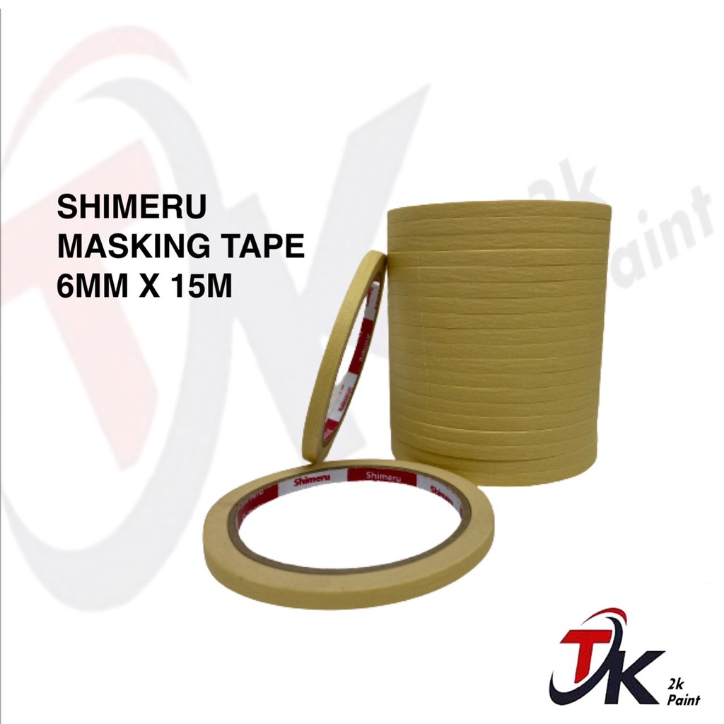 SHIMERU MASKING TAPE 6MM X 15M - Automotive Use **READY STOCK ...