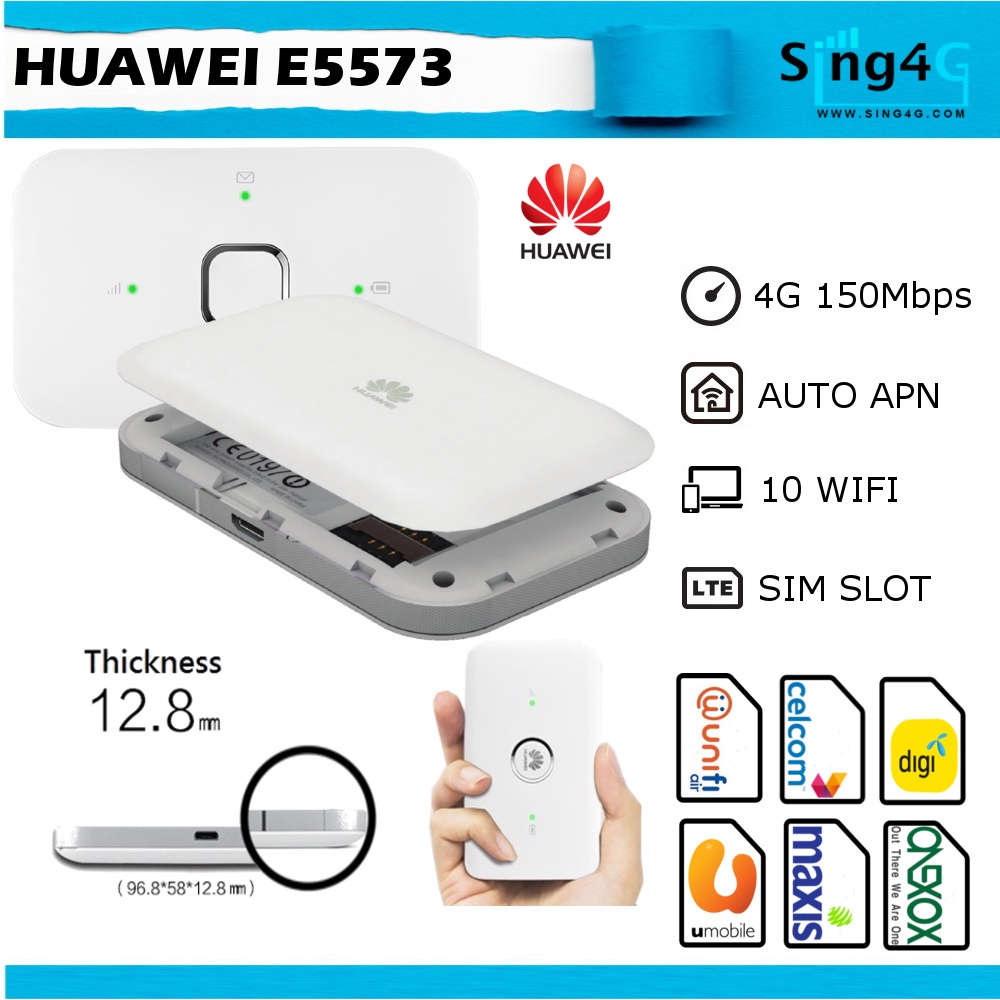 (MODIFIED) Huawei E5573 E5573Bs-320 4G 150Mbps Mifi Portable Hotspot ...