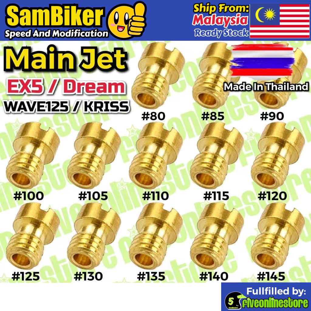 Main Jet Honda EX5 HP GBO Wave125 W125 Modenas KRISS Main Jet For ...