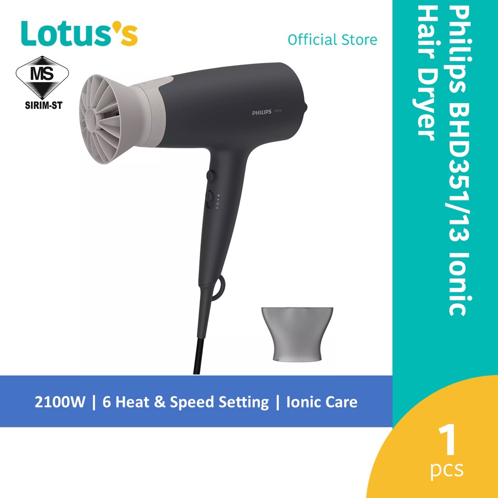 Philips BHD351/13 Ionic Hair Dryer | Shopee Malaysia