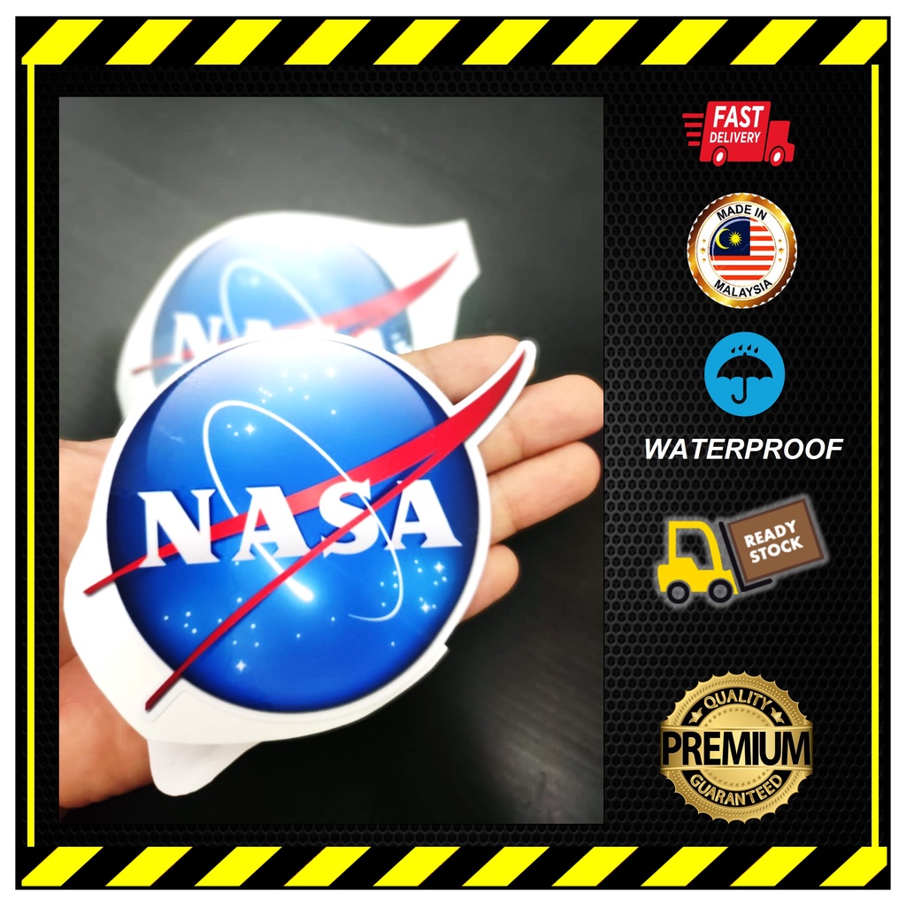 NASA STICKER. NASA LOGO. OUTDORR WATERPROOF STICKER. STIKER MOTEOR ...