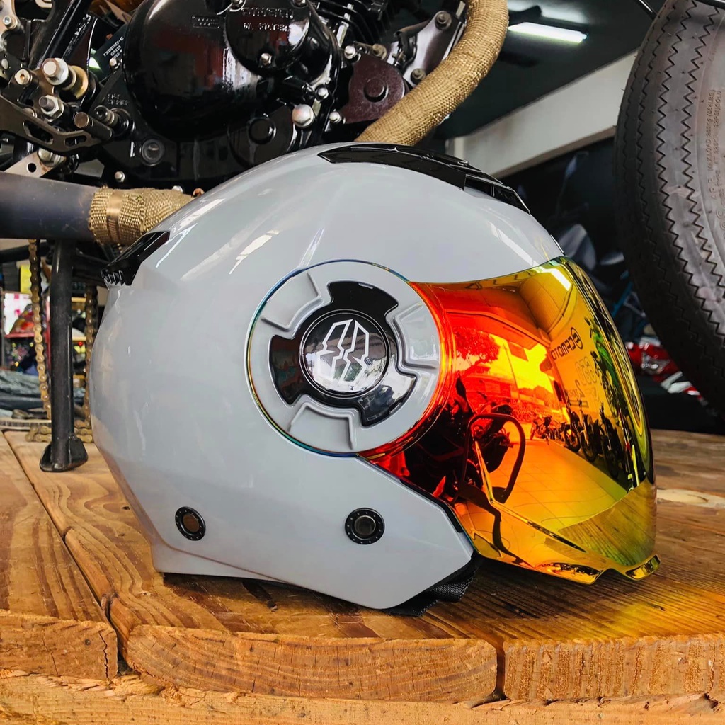 MHR Hevo OF729 Double Visor Helmet Nardo Grey | Shopee Malaysia