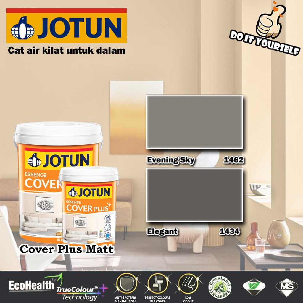 JOTUN ESSENCE COVER PLUS INTERIOR MATT 5 Liter Evening Sky 1462 ...
