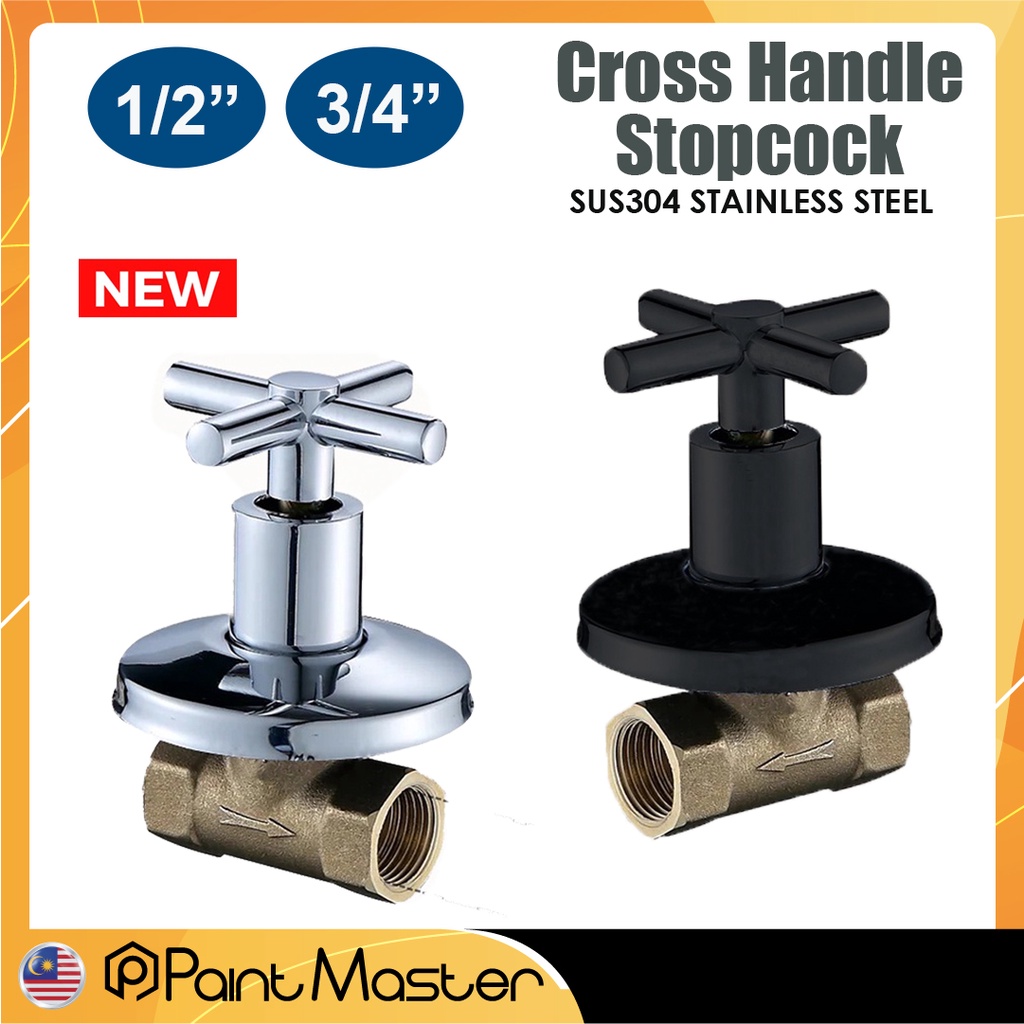 SUS 304 Stainless Steel Bathroom Stopcord Stopcock Basin Tap Bib Tap ...