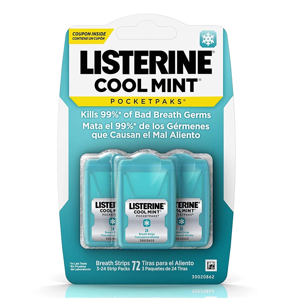 Listerine Cool Mint Pocketmist Pocketpaks Oral Care Mist for Fresh ...