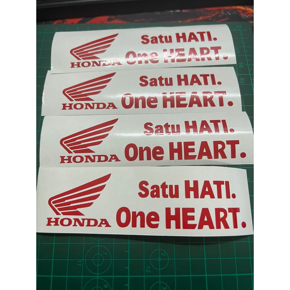 Honda satu hati one heart custom sticker untuk motor atau kereta | Shopee Malaysia