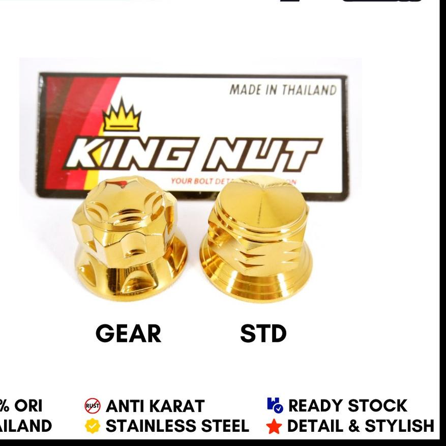 Rear Axle Nut Honda Beat Vario Scoopy ADV PCX Universal Gold Stainless ...
