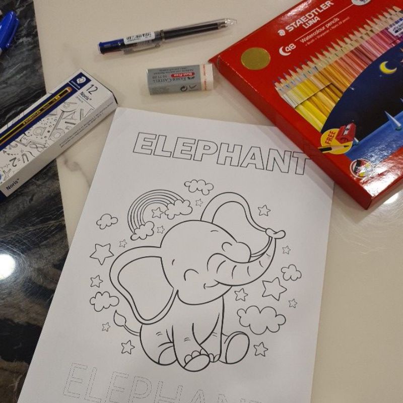 10/50/100 pcs A4 size colouring sheet (kertas mewarna) | Shopee Malaysia