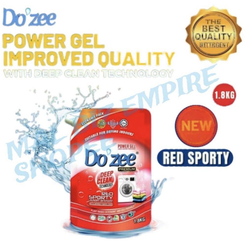 Dozee Laundry Detergent 1.8KG (Red Sporty)(NEW ECONOMY PACKS) | Shopee ...