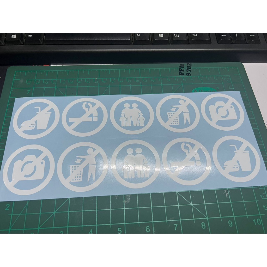 Larangan tepi cermin kereta vinyl custom sticker untuk kereta | Shopee ...