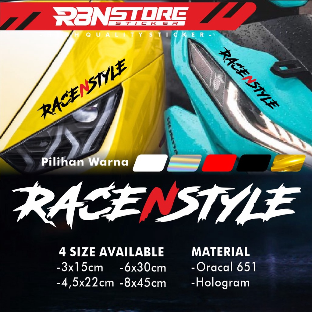 Race N STYLE Stickers For Motorcycles And Cars CUTTING STICKER SOLID ...