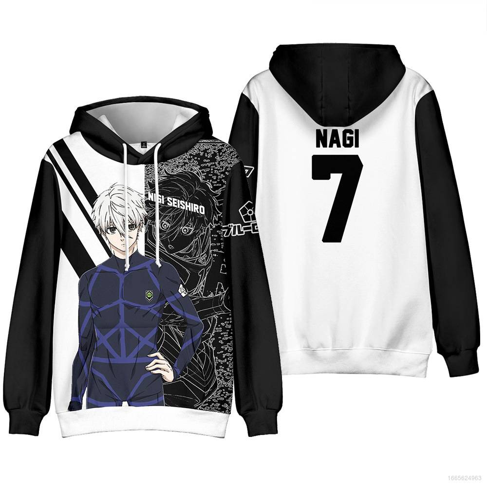 Cute BLUE LOCK Hoodie Long Sleeve Tops Casaul Loose Unisex Sweatshirt ...