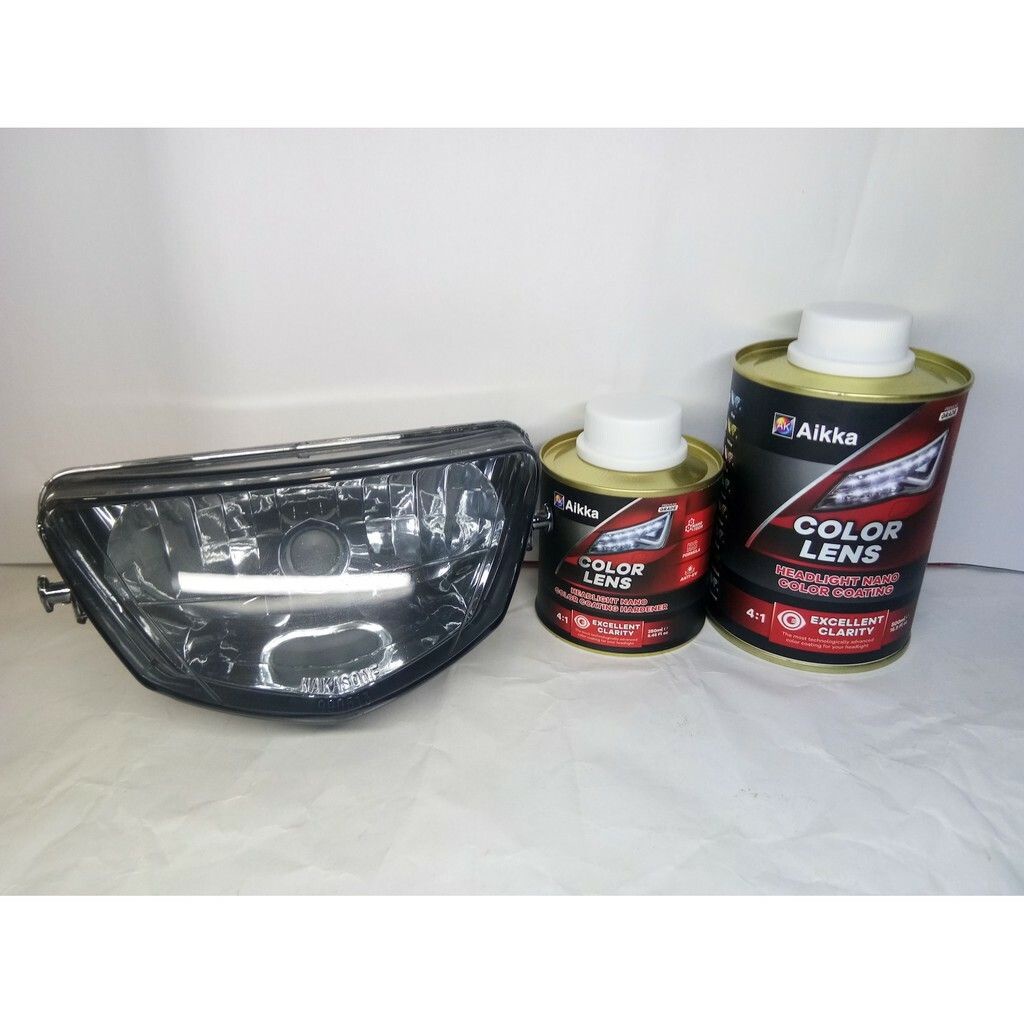 AIKKA CL7 COLOR LENS SUPER BLACK HEADLIGHT NANO COLOR COATING 4:1 ...